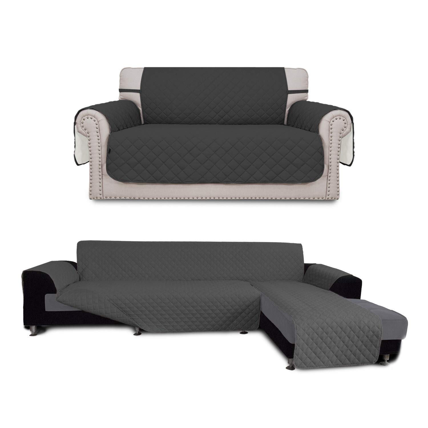 Amazon.com: Easy-Going Product Bundles Sectional L-Shape Couch Cover L ...