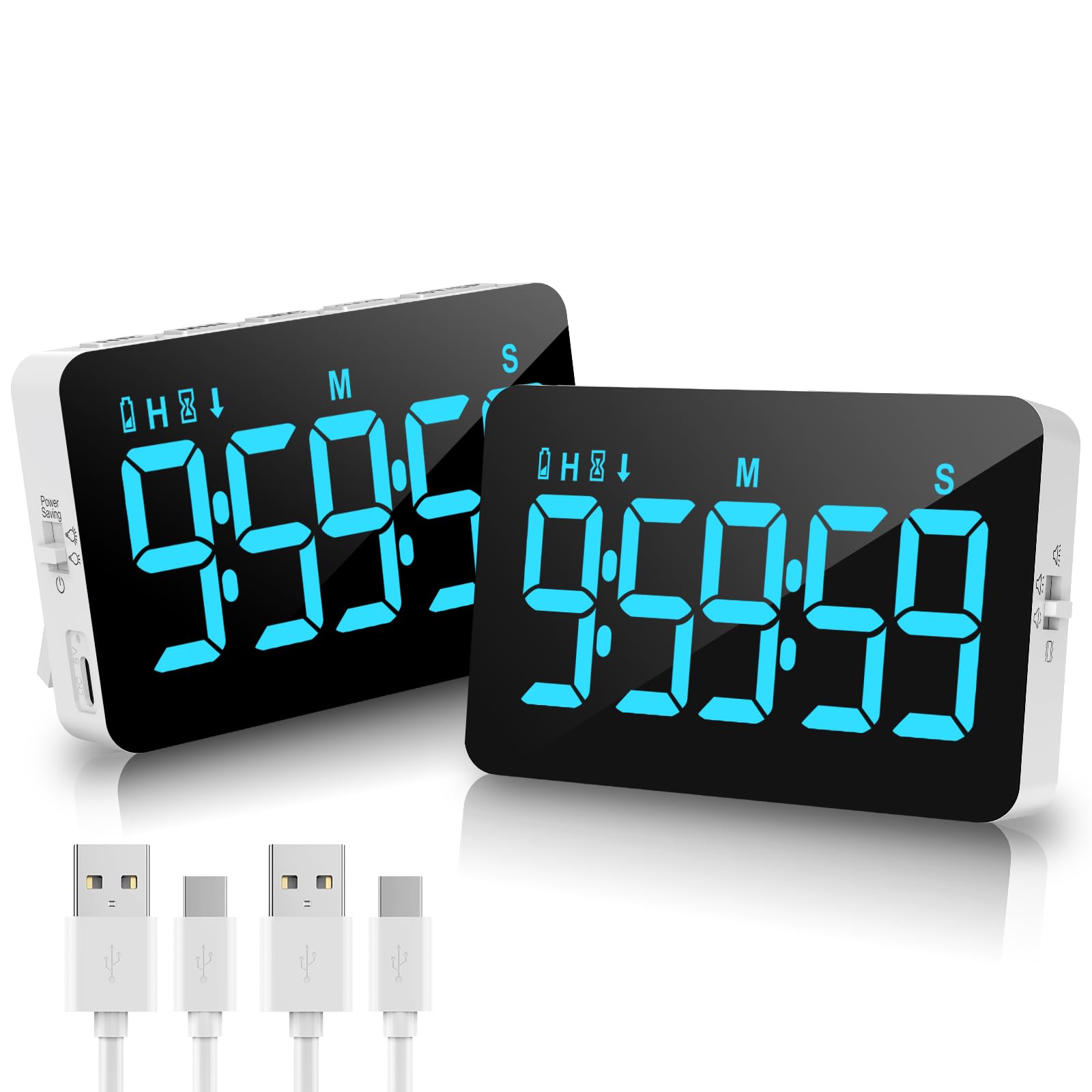 Amazon.com: 2 Packs Rechargeable Digital Classroom Timer Kitchen Timer ...