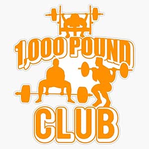 Amazon.com: 1000 Pound Club Sticker Bumper Sticker Vinyl Decal 5 ...