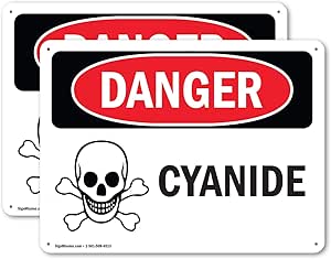 Amazon.com: (2 Pack) Cyanide OSHA Danger Sign 18 Inch X 12 Inch Indoor ...