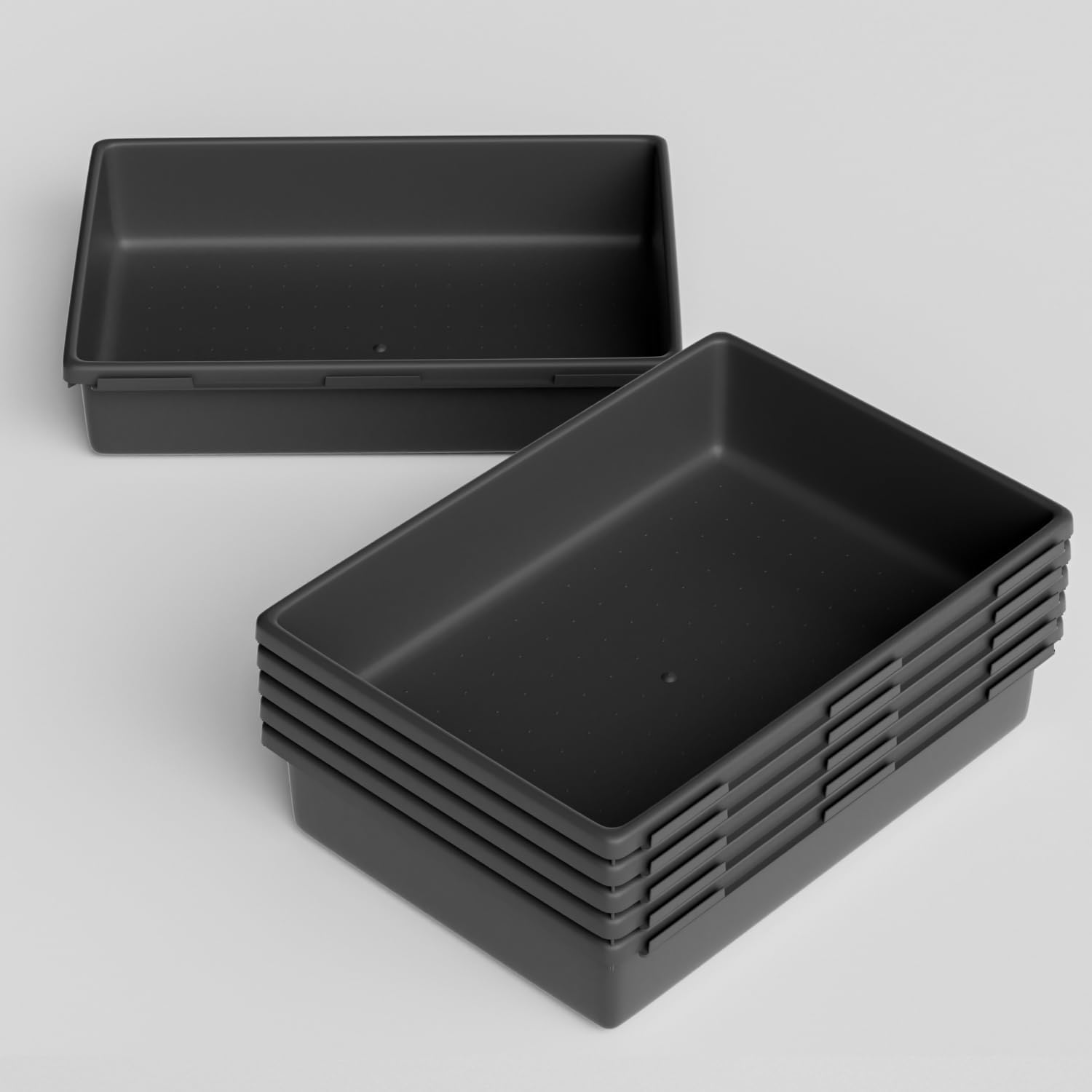 Amazon.com: 6 PCS Large Drawer Organizer, 3 Sizes Plastic Versatile ...