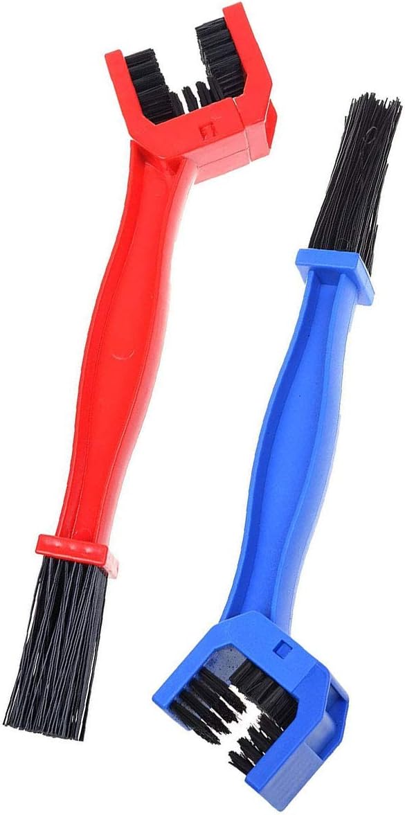 Motorcycle Chain Brush, 2 Pcs Bike Chain Washer Cleaner (Blue and Red ...