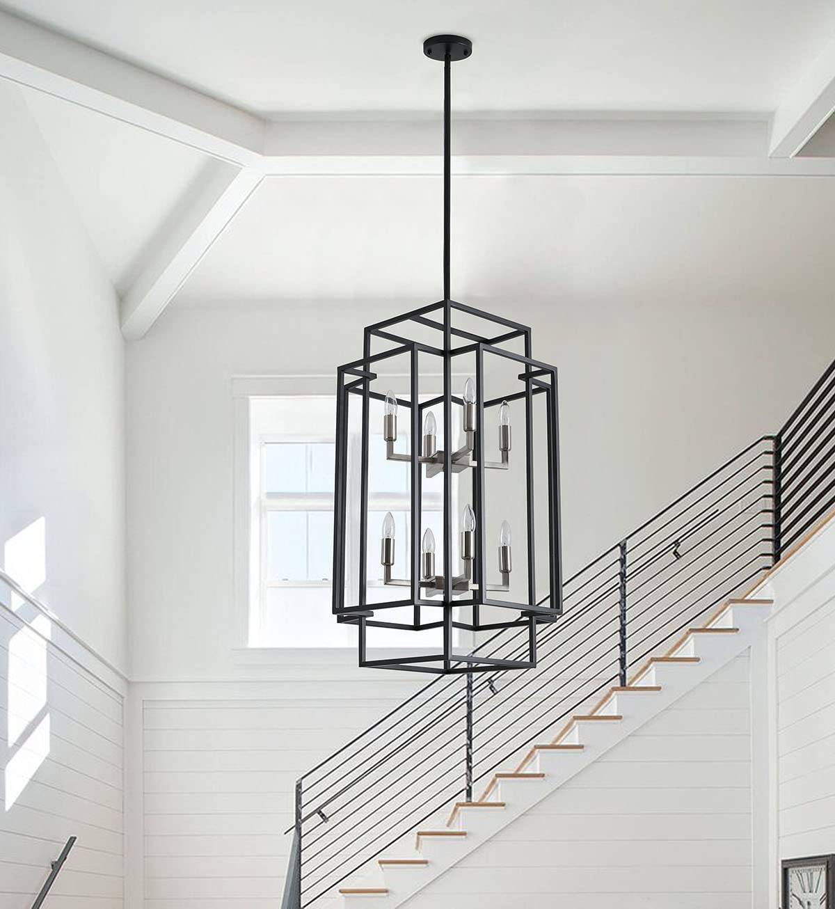 Square Cage Style Chandelier