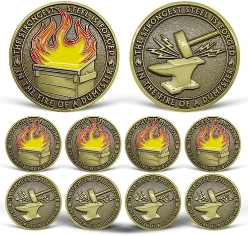 Amazon.com : 10 Pcs Dumpster Fire Challenge Coin Bulk, Mini Dumpster ...
