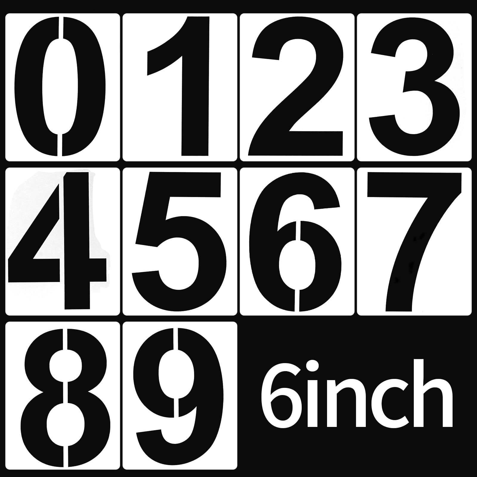 Snapklik.com : Dimeho 6 Inch Large Plastic Number Stencils Set - Address