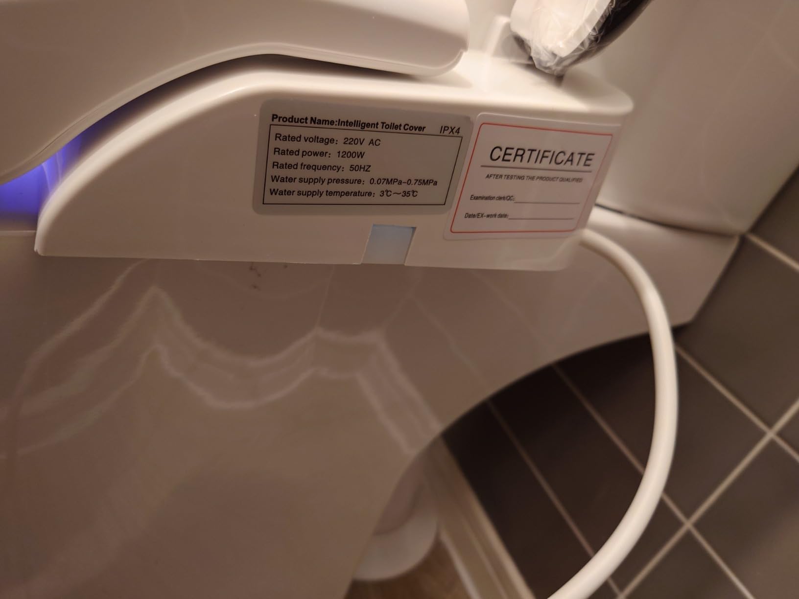 SmartBidet MEJE #001U-Electric Bidet Seat for Elongated Toilets with ...