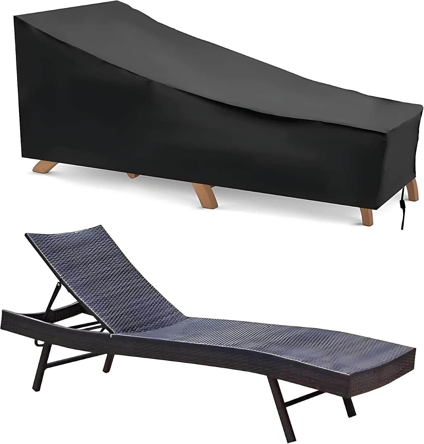 Amazon.com : TJFU 1PCS Patio Chaise Lounge Cover Waterproof Outdoor ...
