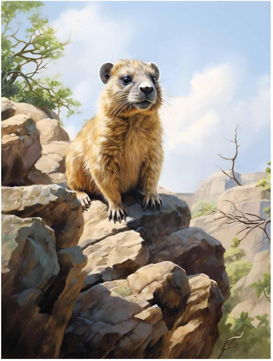 Amazon.com: CAPITUNEISKINEPA Rock Hyrax Poster Gift Posters For Bedroom ...