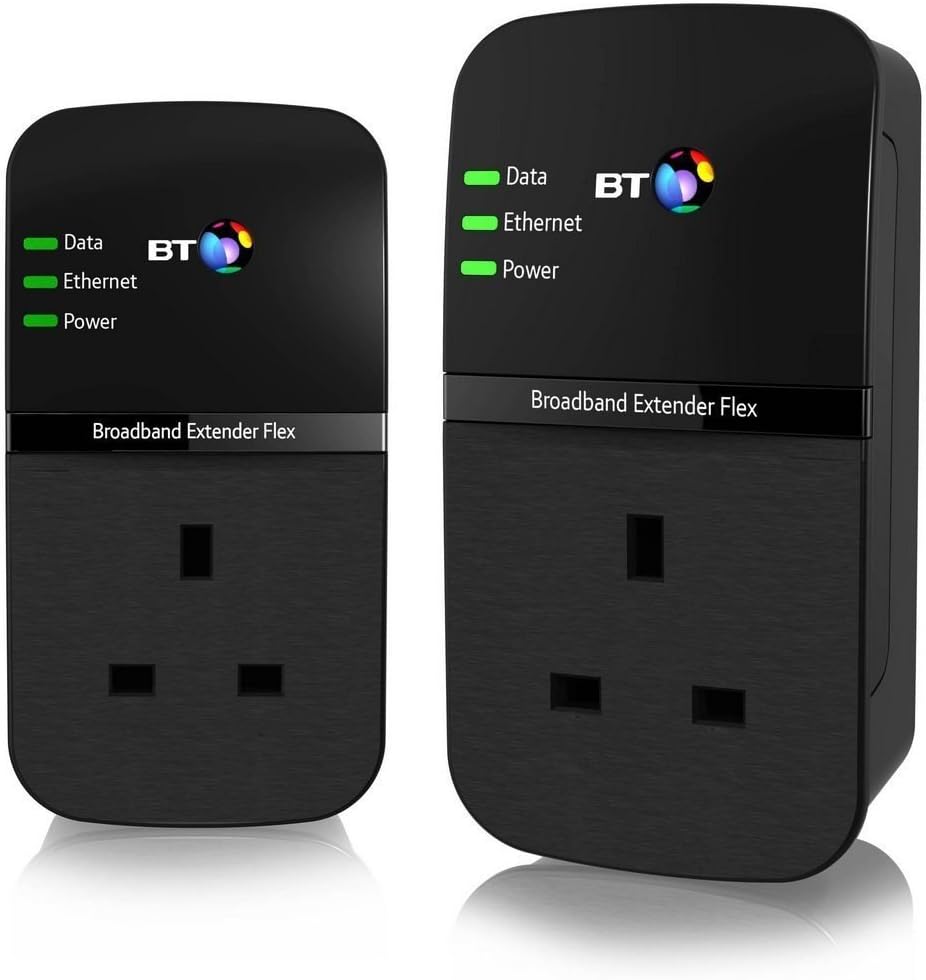 BT Broadband Extender Flex 500 Kit, Pass Through Powerline Adapters ...