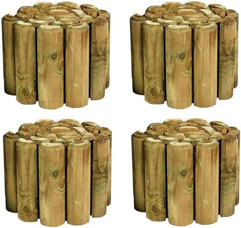 300mm x 2.4m Log Roll Border Edging : Amazon.co.uk: Garden