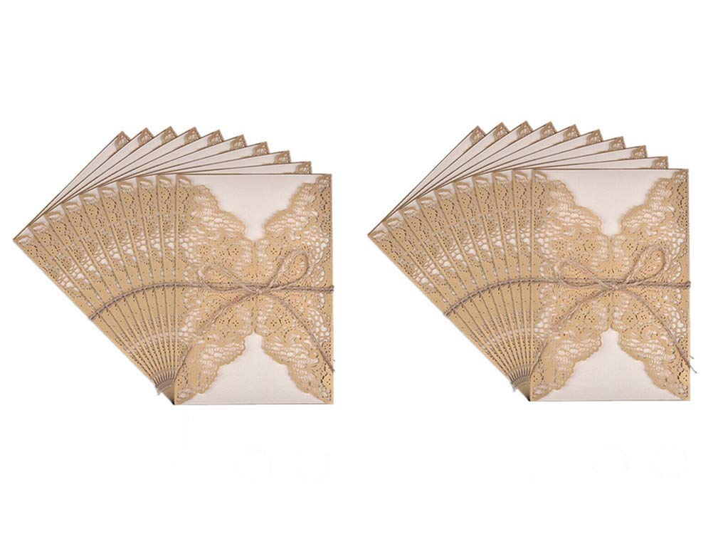 Vintage Laser Cut Wedding Invitations