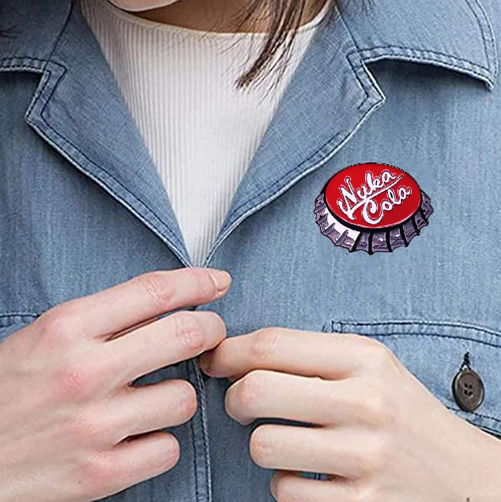 Snapklik.com : Nuka Cola Bottle Cap Enamel Pin Fallout Game Badge ...
