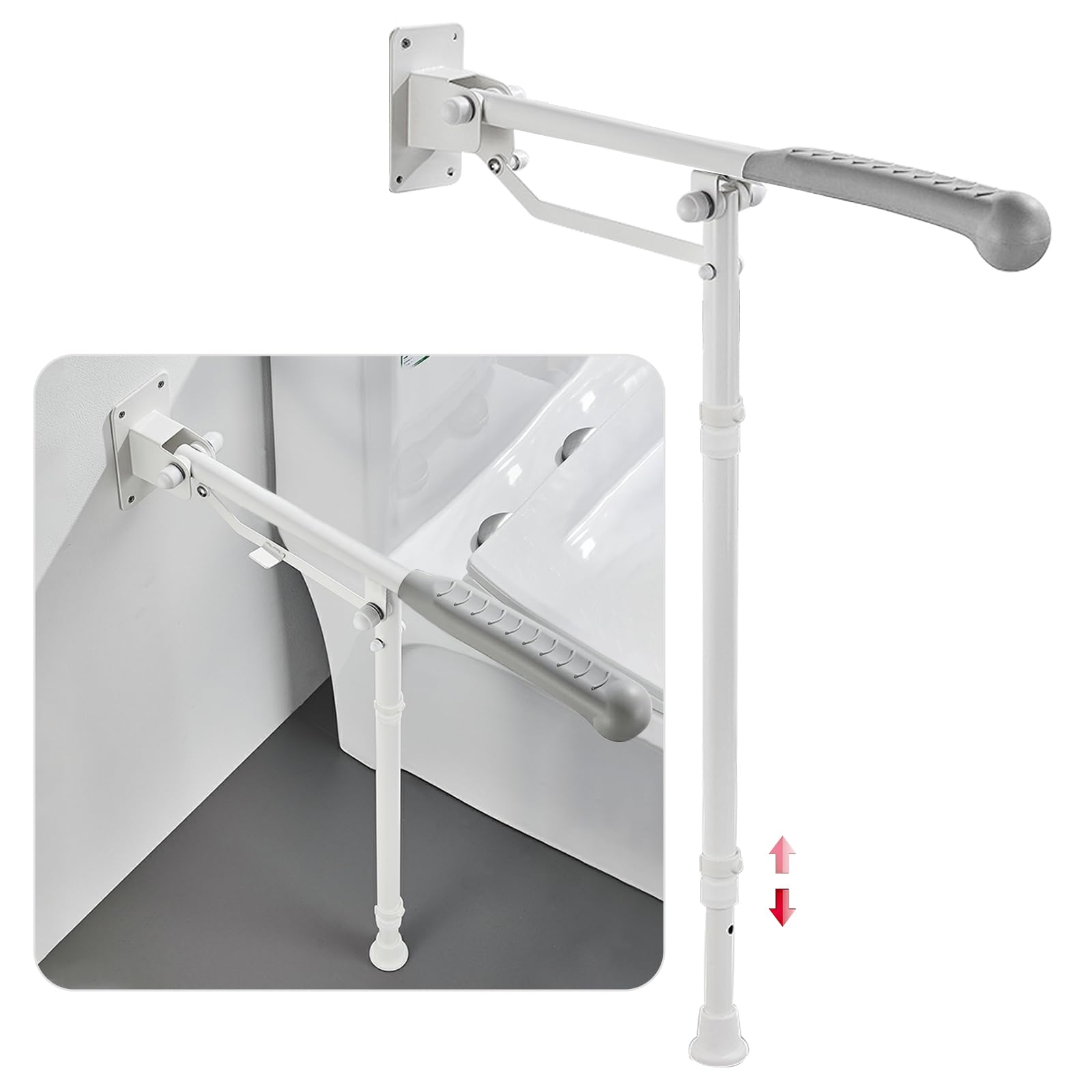 Amazon.com: Folding Grab Bar, 24inch Flip Up Grab Bar 660lbs, 27.5inch ...