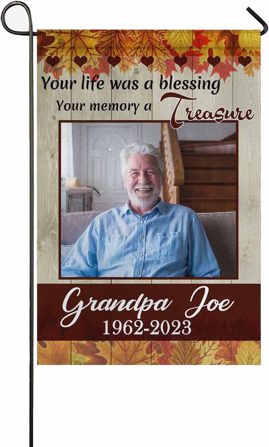 Amazon.com : Custom Memorial Flag Personalized Garden Flag with Photo ...