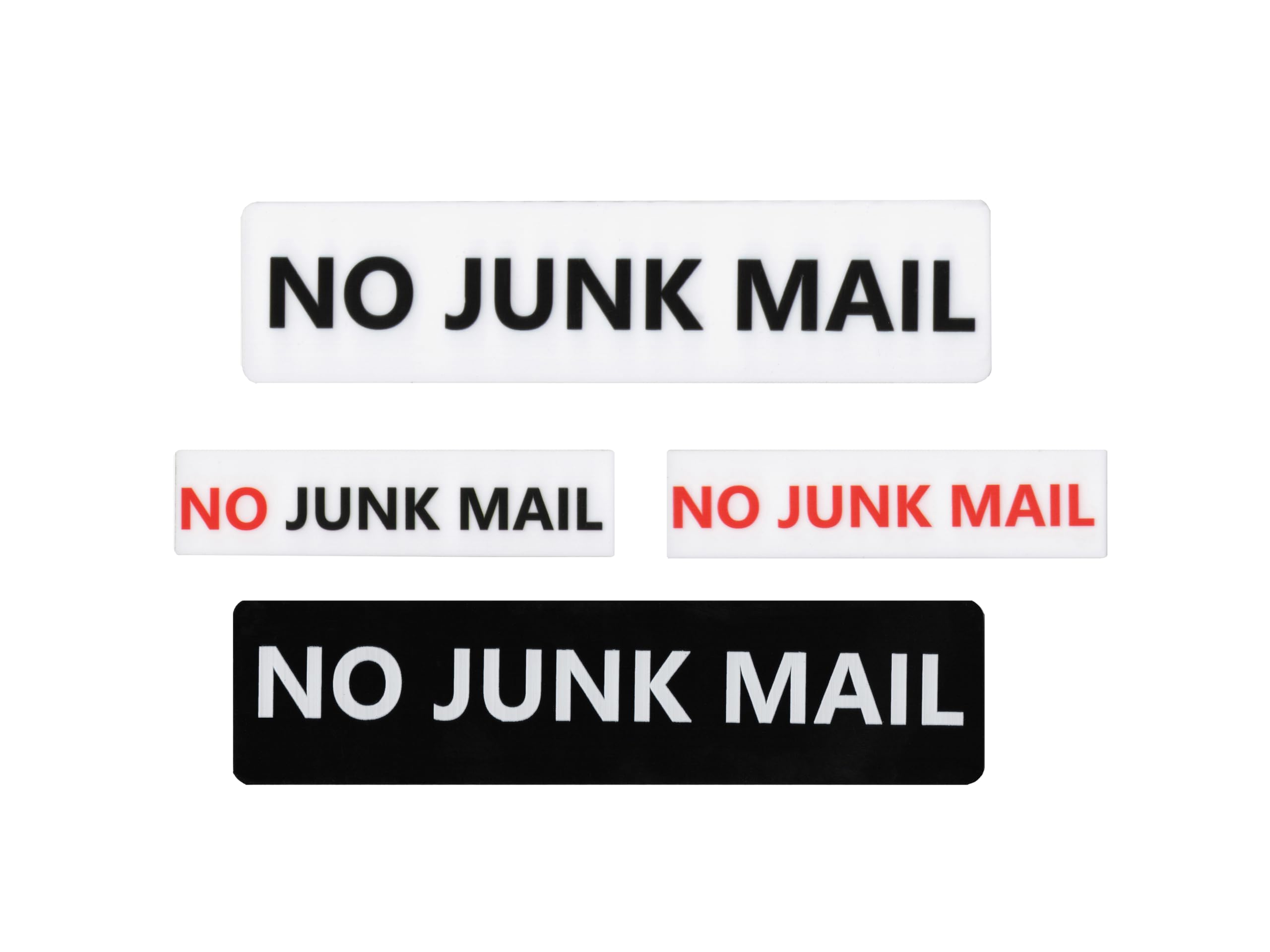 NO Junk Mail Sign Self Adhesive Plaque Decal On Letterbox Mailbox ...