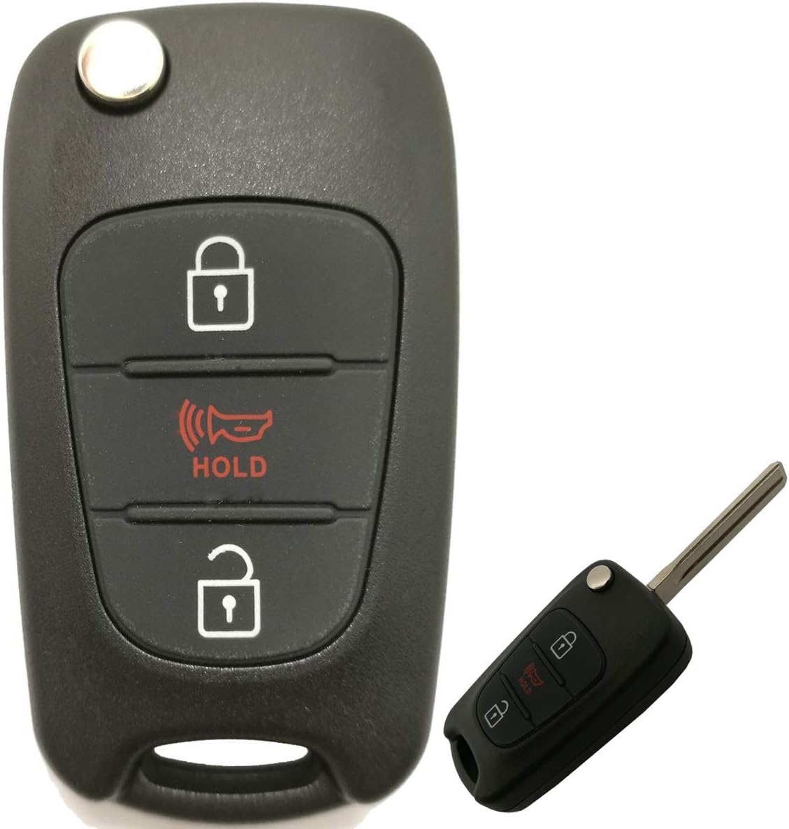 Amazon.com: 3 Buttons Flip Folding Replacement Key Fob Cover Fit for ...