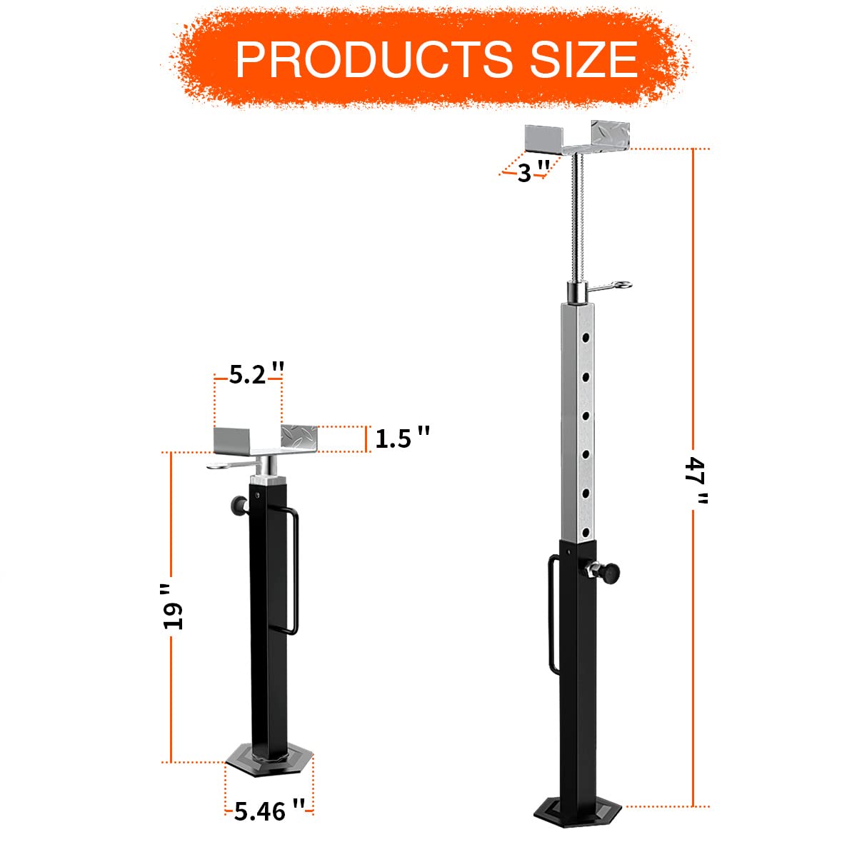 Snapklik.com : RV Slide Out Supports Stabilizer Jacks Heavy Duty Rust ...