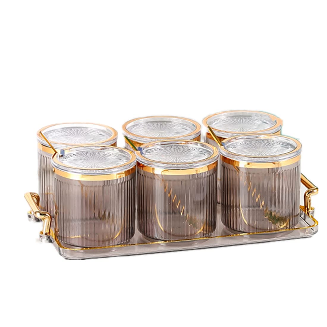 Amazon.com | Acrylic Condiment Spice Jars,Condiment Spice Box With Lids ...