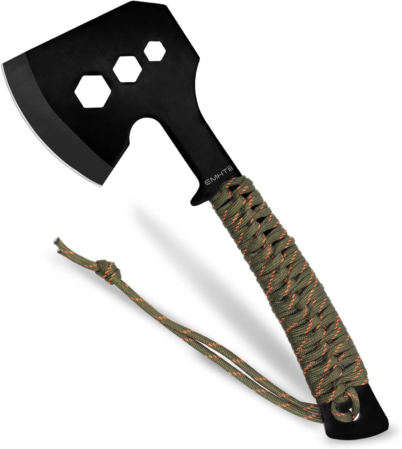 Amazon.com : EMHTiii Camping Axe Small Hatchet - 10" Full Tang ...