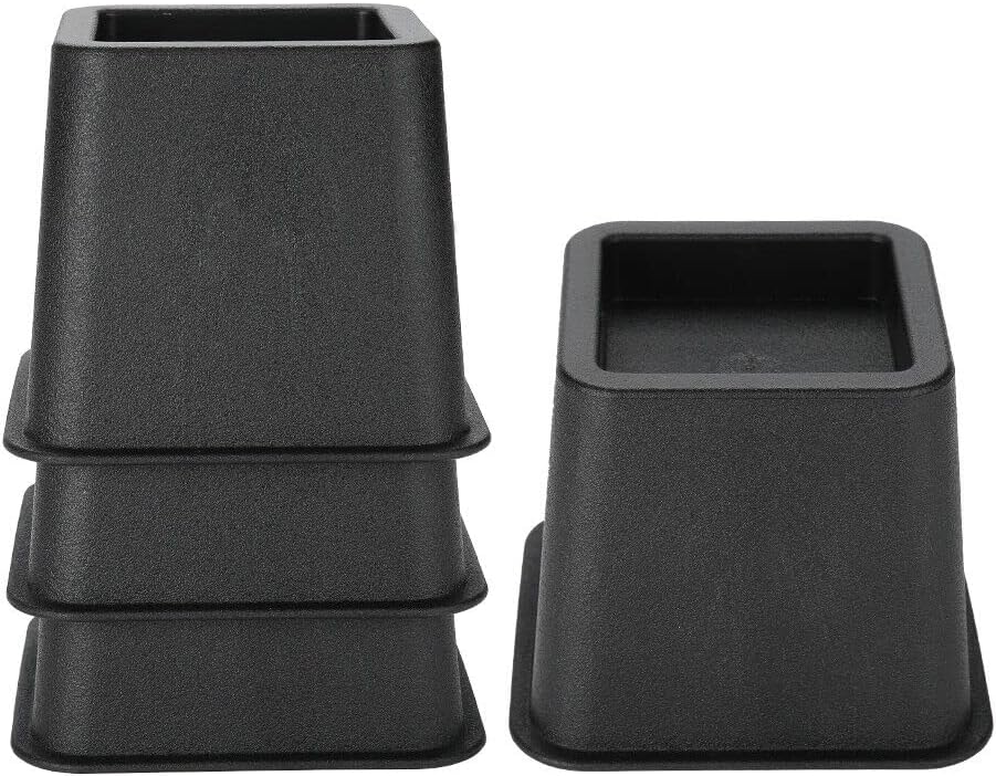 MixDora 4x 3 inch PP Bed Chair Risers Feet Leg Lift Furniture Raisers ...