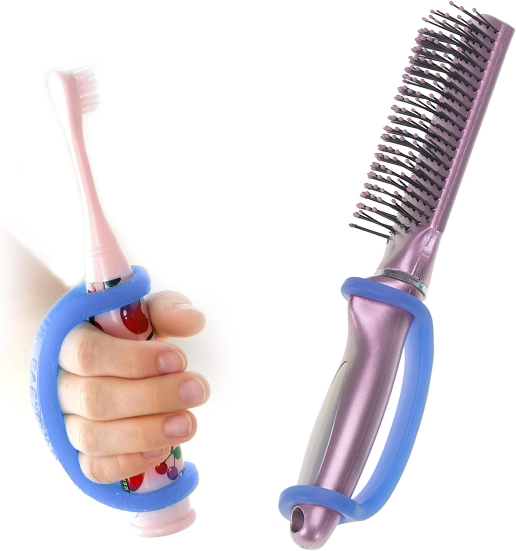 Amazon.com: EazyHold Blue Silicone Universal Cuff, Assistive Hand Grip ...