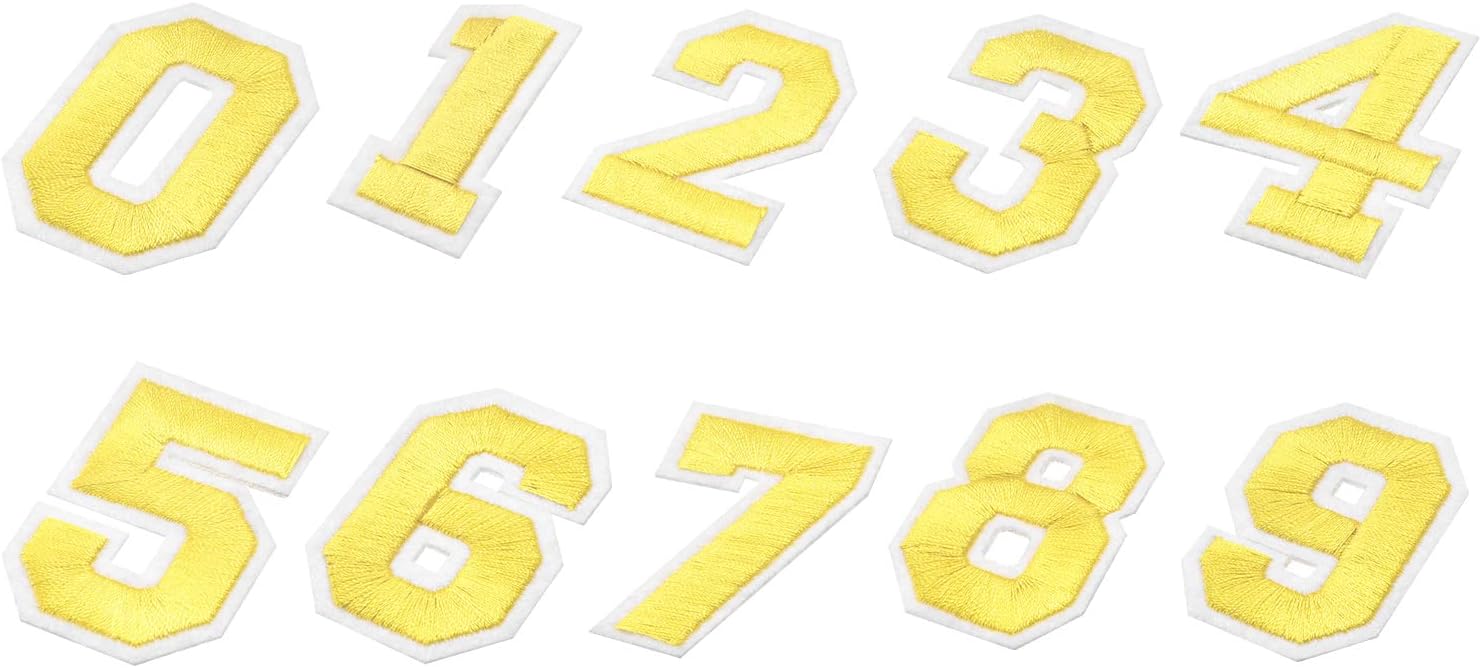 Amazon.com: MECCANIXITY 1Set Number Patches Embroidered Decorative ...