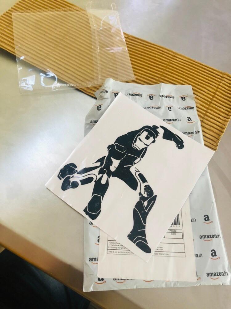 Fusion Vinyl Iron Man Car Sticker, Black : Amazon.in: Car & Motorbike