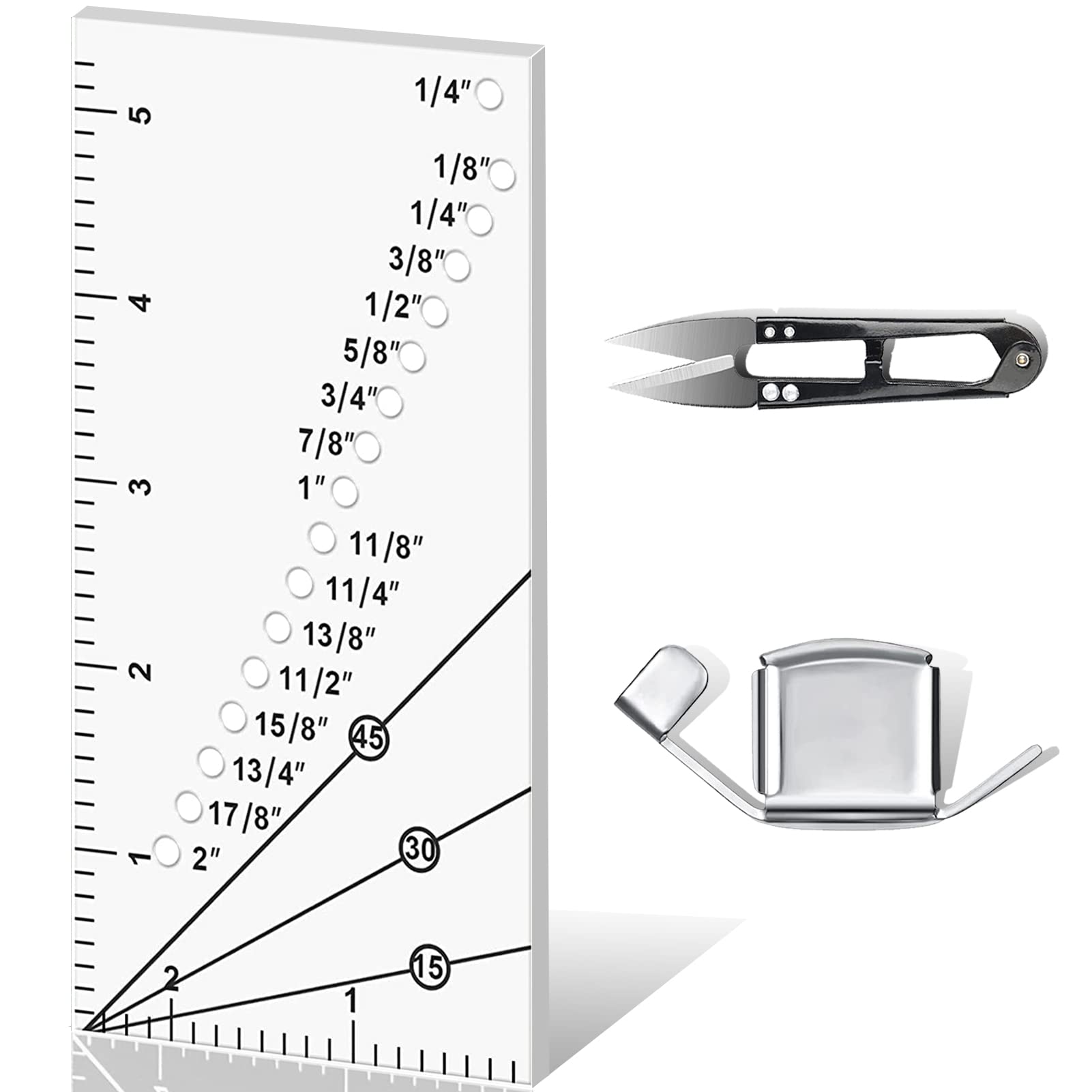 Seam Allowance Ruler And Magnetic Seam Guide For Sewing Machine ...