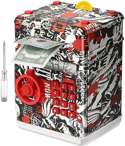 Amazon.com : ATM Piggy Bank for Boys Girls, Vcertcpl Mini ATM Coin Bank ...