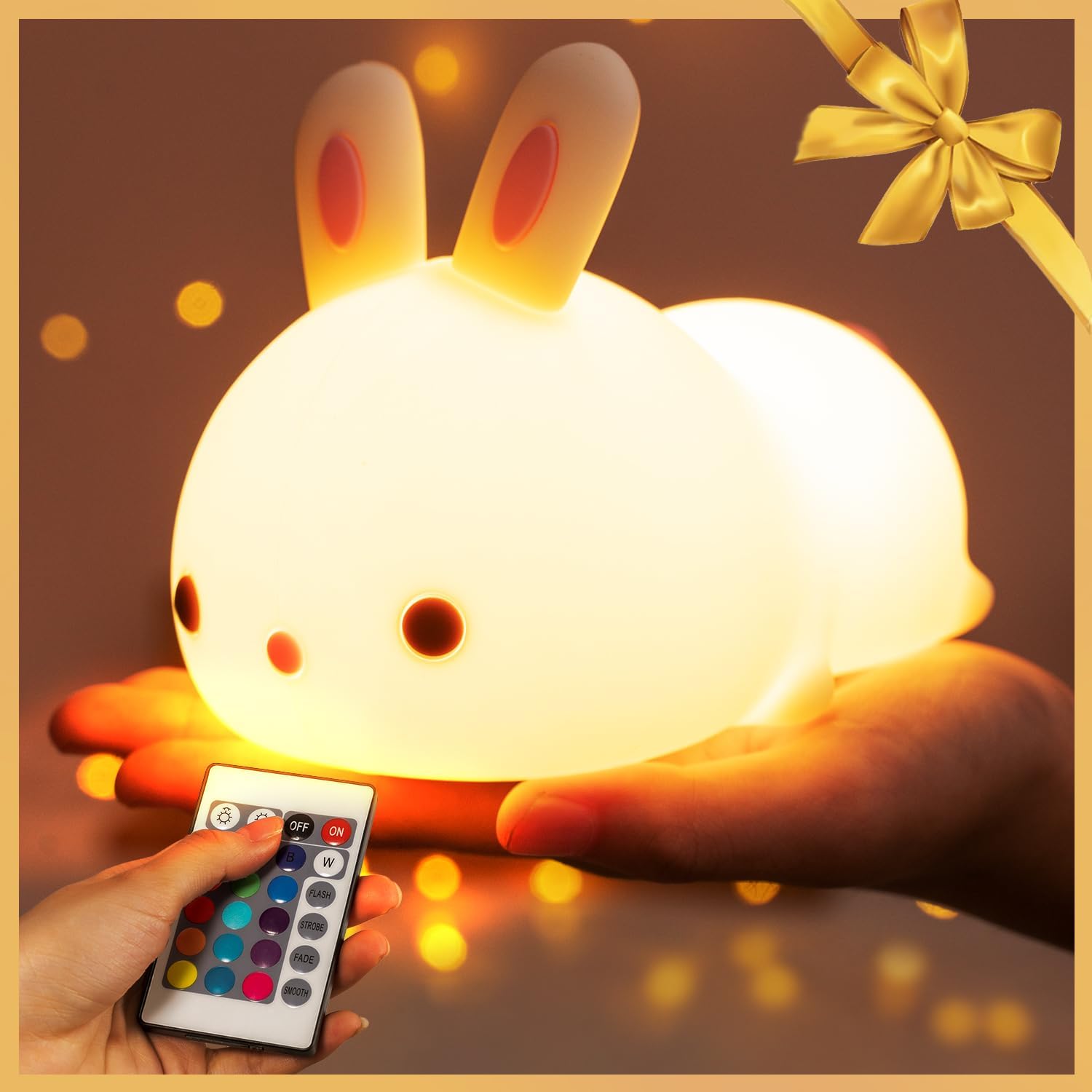 Amazon.com: WoneNice Cute Kitty Silicone Night Light with Remote for ...