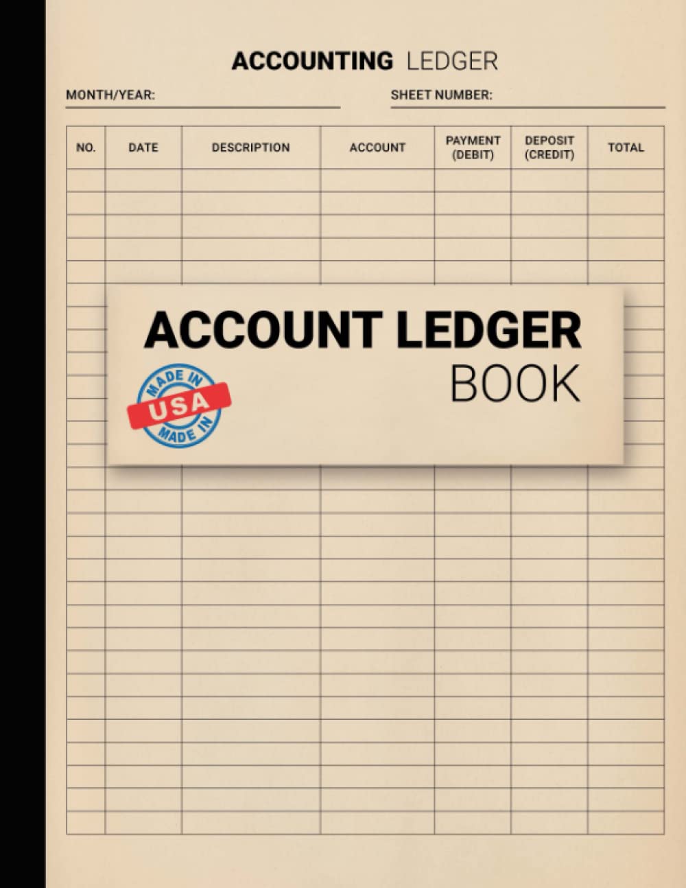 Amazon.com: Accounting Ledger Book: Bookkeeping Ledger for Small ...