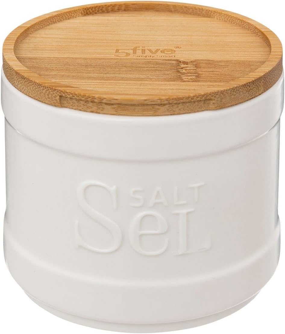 5five - boîte à sel "naturéo" en céramique blanc : Amazon.fr: Cuisine ...