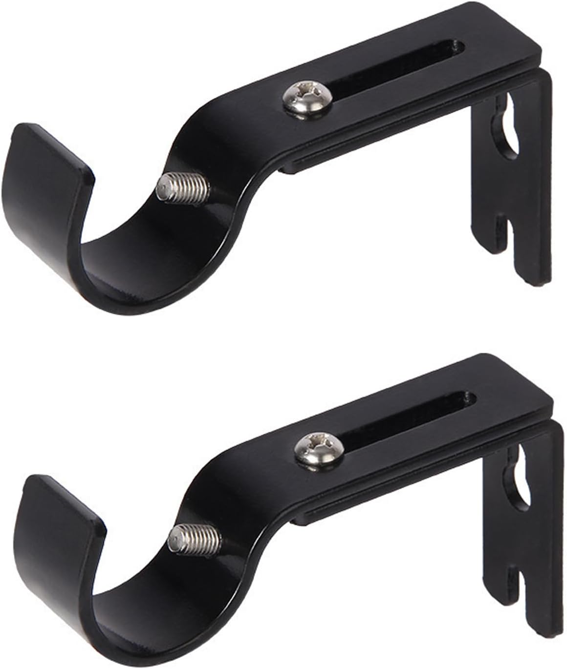 Amazon.com: YENXIKU Adjustable Curtain Rod Brackets - Heavy Duty Iron ...