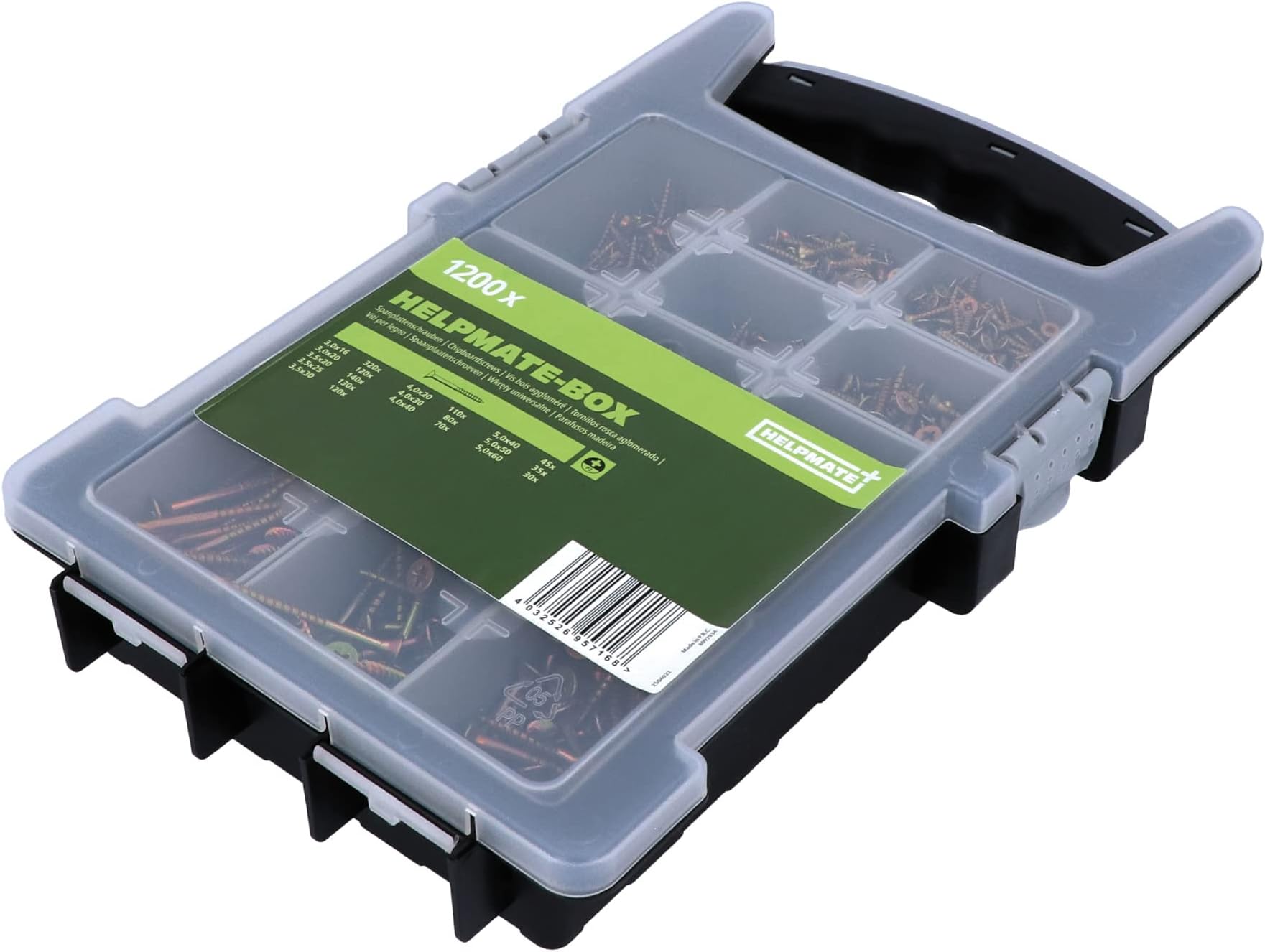 Connex Universalschrauben-Sortiment 900-teilig - Diverse Größen - Senkkopf - TX-Antrieb ...