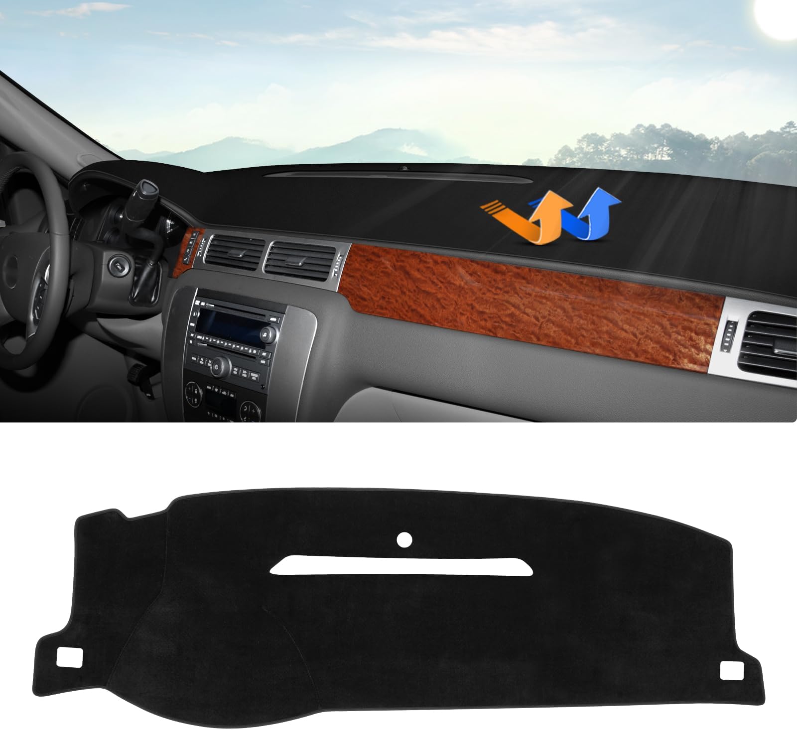 Amazon.com: Autorder Dashboard Cover Mat for 2007-2013 Chevy Silverado ...