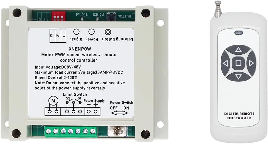 Amazon.com : XNENPOW PWM Motor Speed Remote Control Switch Forward and ...