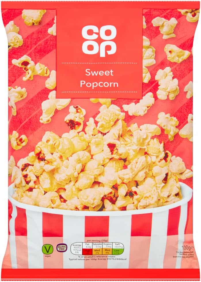 Co-op Sweet Popcorn 100g : Amazon.co.uk: Grocery