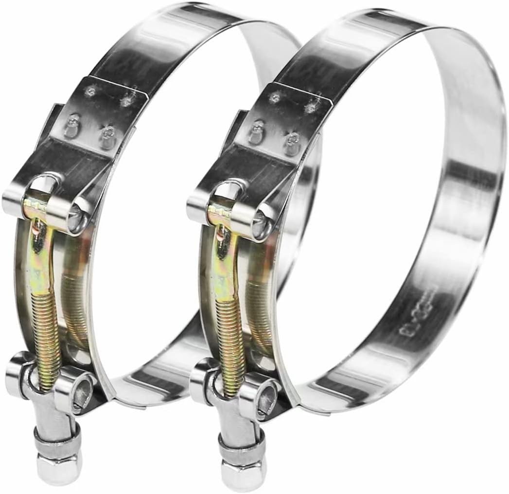 Amazon.com: WYSIWYKA 2 Pack 2.25" T-Bolt Hose Clamps, 304 Stainless ...