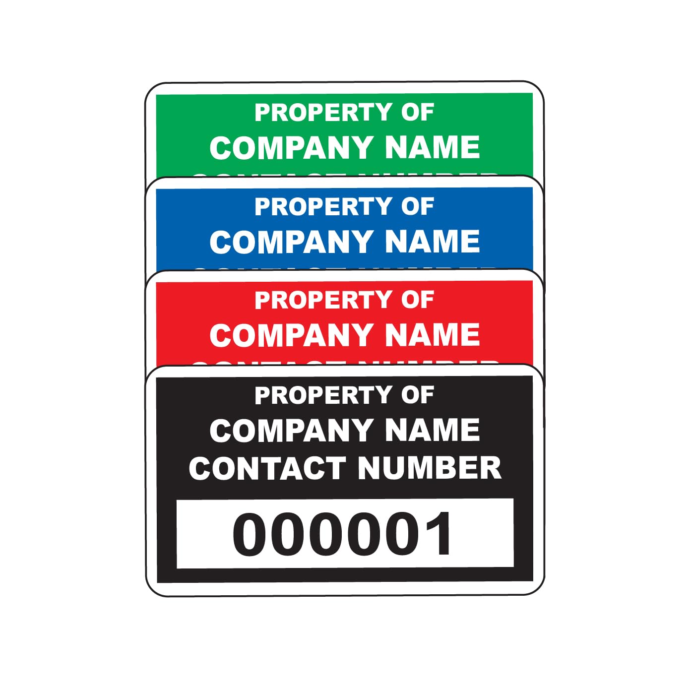 500 Personalised Asset Tag Labels Custom Stickers- 38mm x 20mm ...