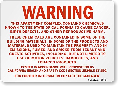 SmartSign by Lyle S-6179-Al-10 Aluminum Sign,"Warning: California ...