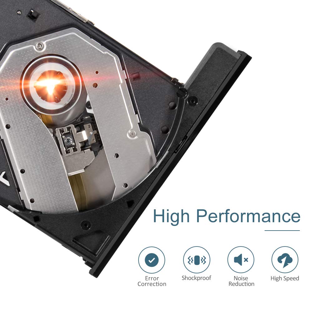 External CD DVD Drive,USB 3.0 and USB C Port High Speed Data Transfer ...