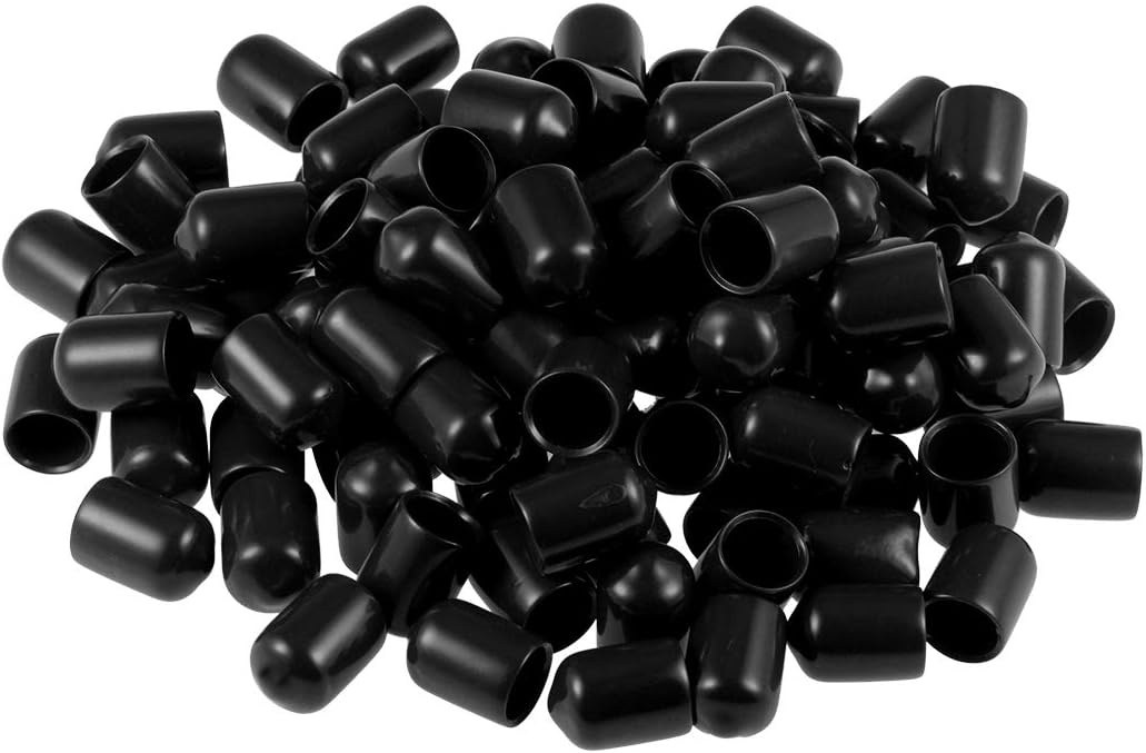 Amazon.com: uxcell 100pcs Rubber End Caps 9mm ID Vinyl Round Tube Bolt ...
