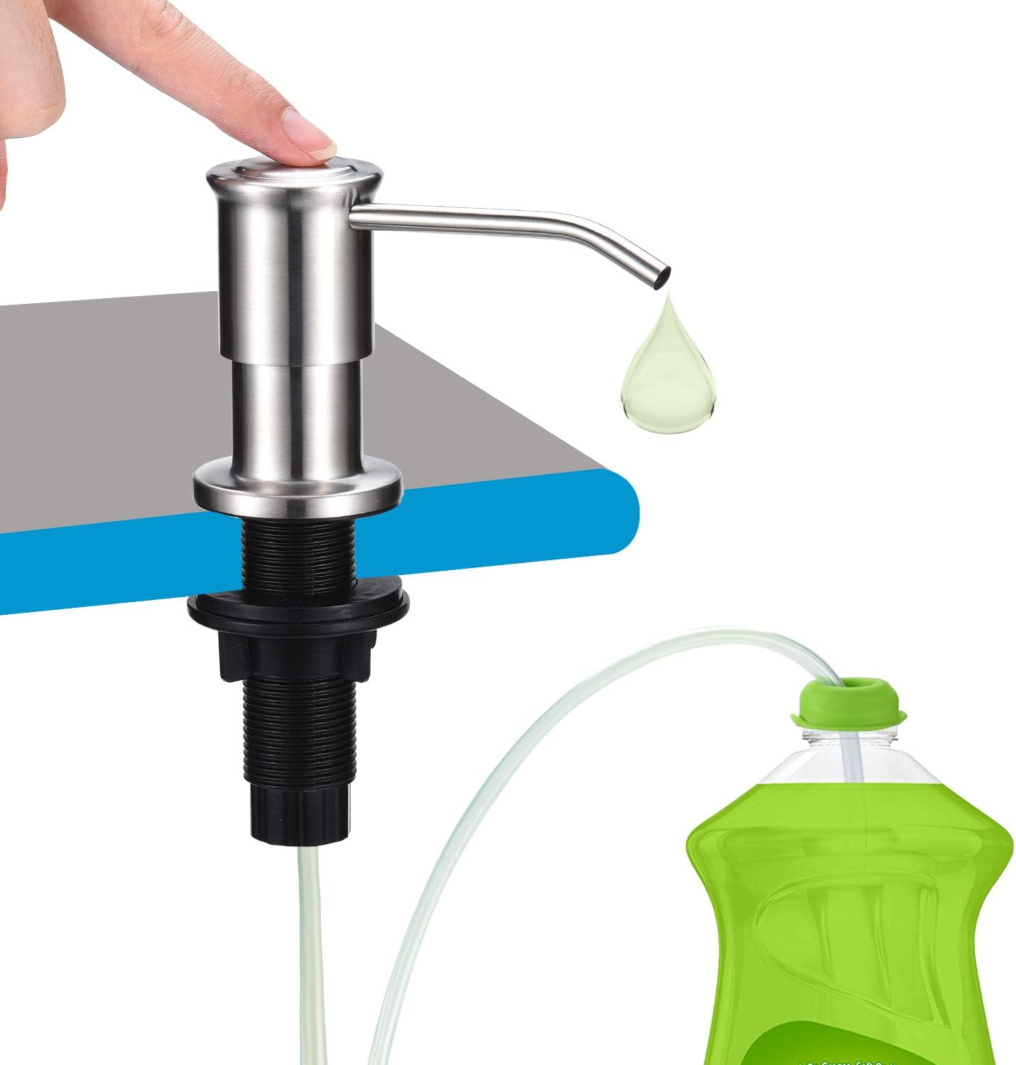 Amazon.com: Soap Dispenser for Kitchen Sink and 47" Tube Kit, Stainless ...