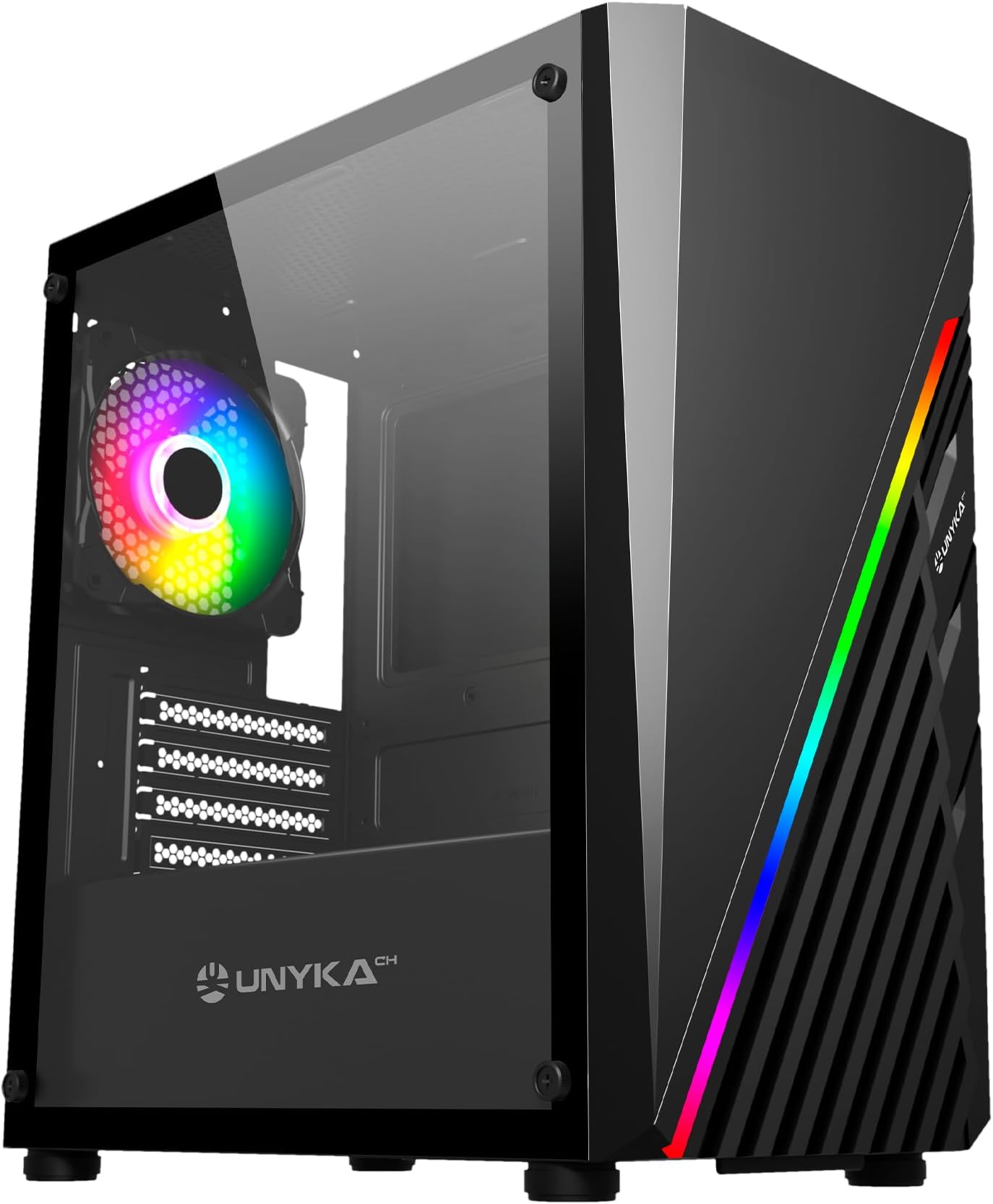 Mars Gaming MC-S1, Boîtier PC Micro-ATX Ultra-Compact, Eclairage Avant ...