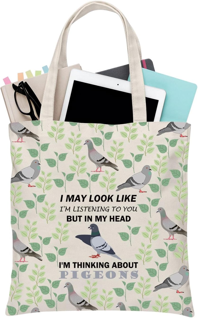 Amazon.com: BDPWSS Pigeon Tote Bag Pigeon Lover Gift I Might Look Like ...