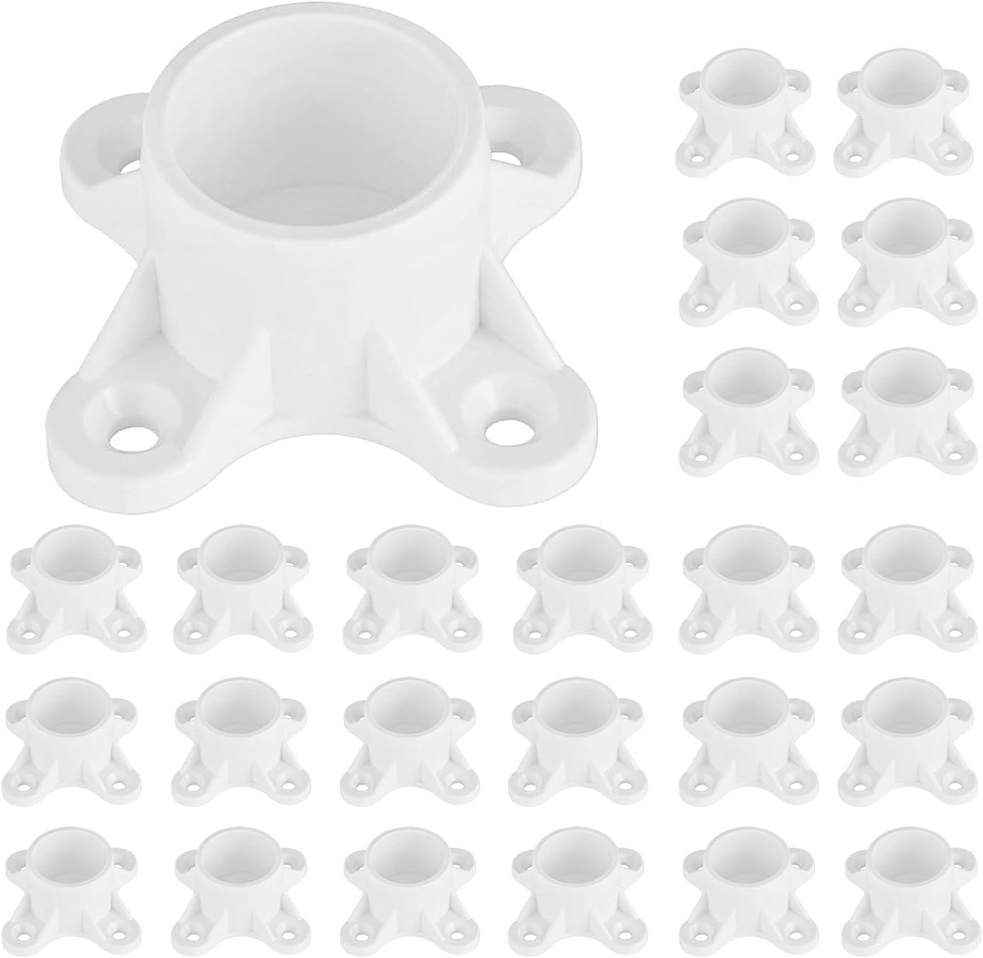 Amazon.com: 25 Packs 1/2 inch PVC Flange Table Leg Cap Fittings ...