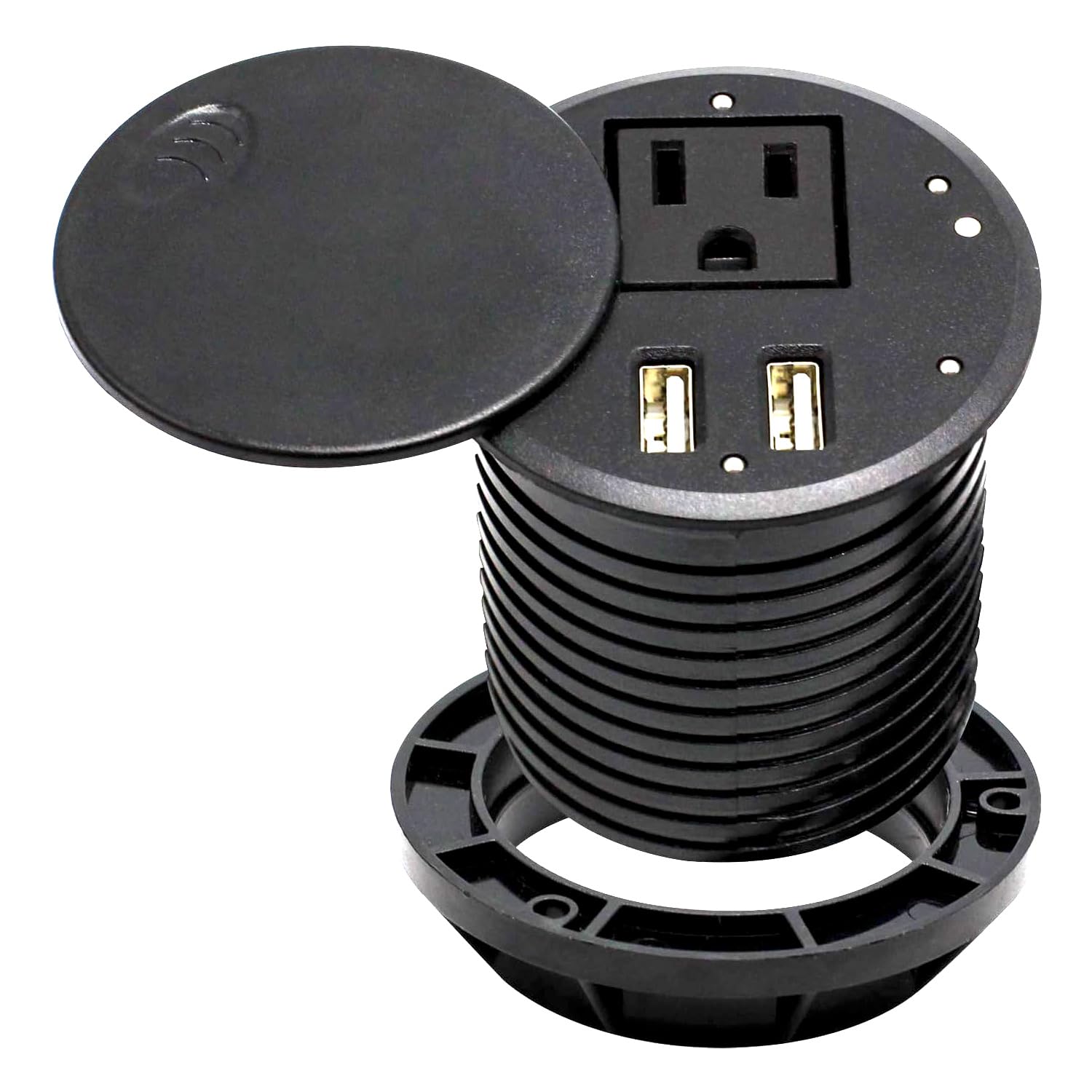 Amazon.com: URANT Recessed Power Strip,Quick Desktop Power Outlet,2 ...