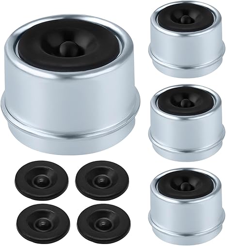 MDEOOSKY 4PCS Trailer Bearing Dust Cap Cup, Bearing Dust Caps & Wheel ...