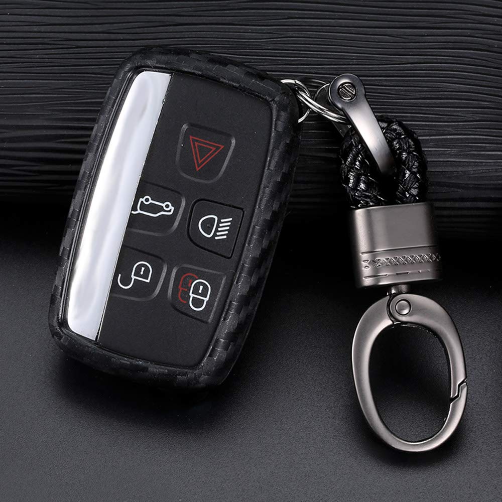 Buy ROYALFOX(TM 5 buttons silicone carbon fiber smart remote Key Fob ...