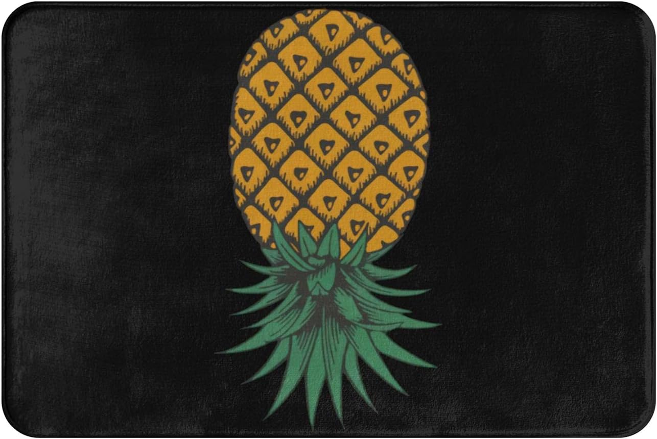 Amazon.com: Upside Down Pineapple Symbol Welcome Doormat, Easy to Clean ...
